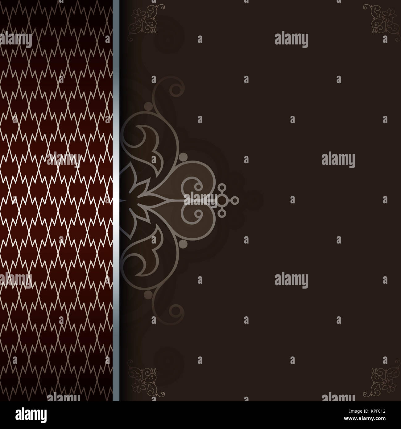 Dark decorative background with ornament,decorative corners and space ...