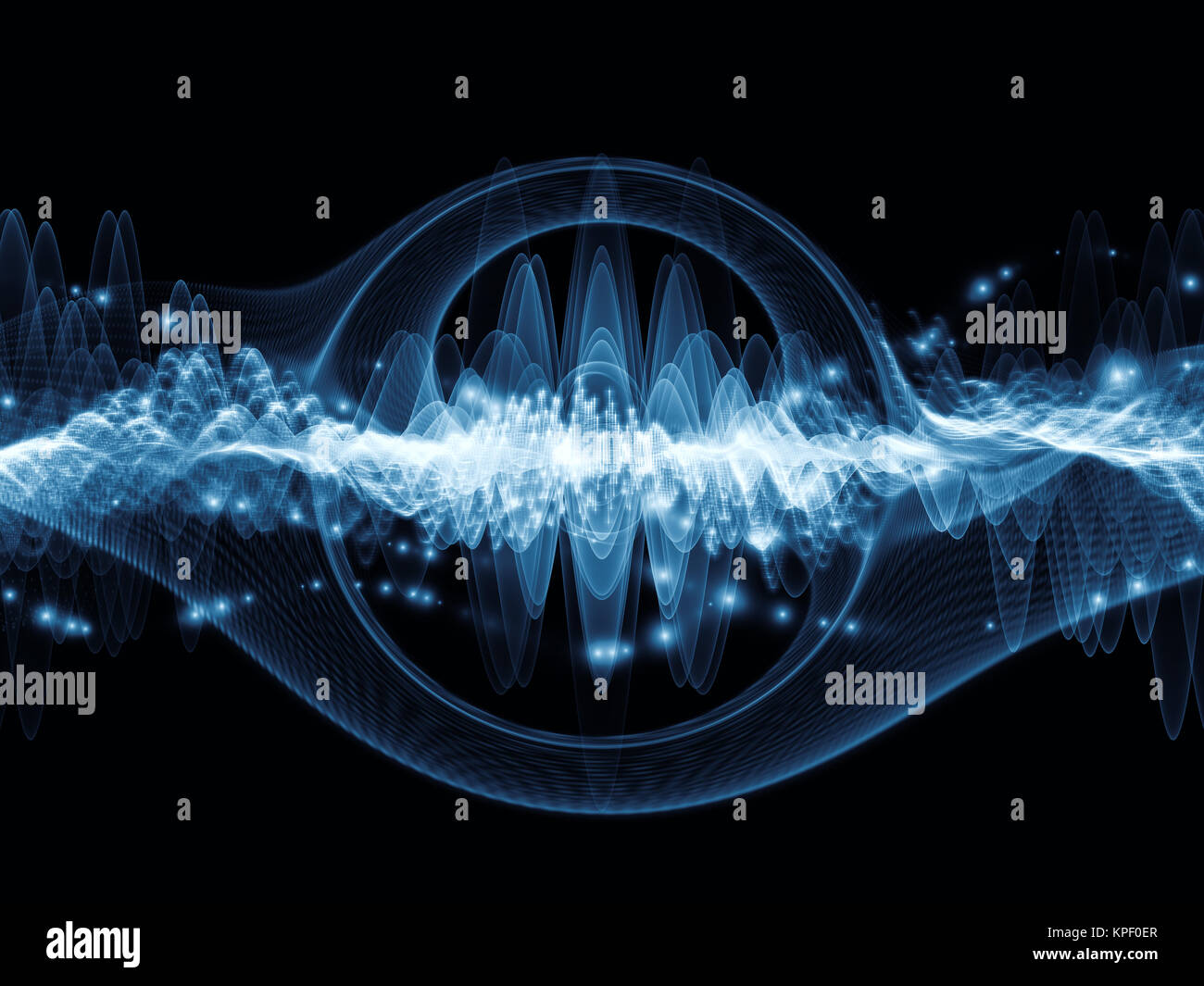 Virtual Light Wave Stock Photo - Alamy