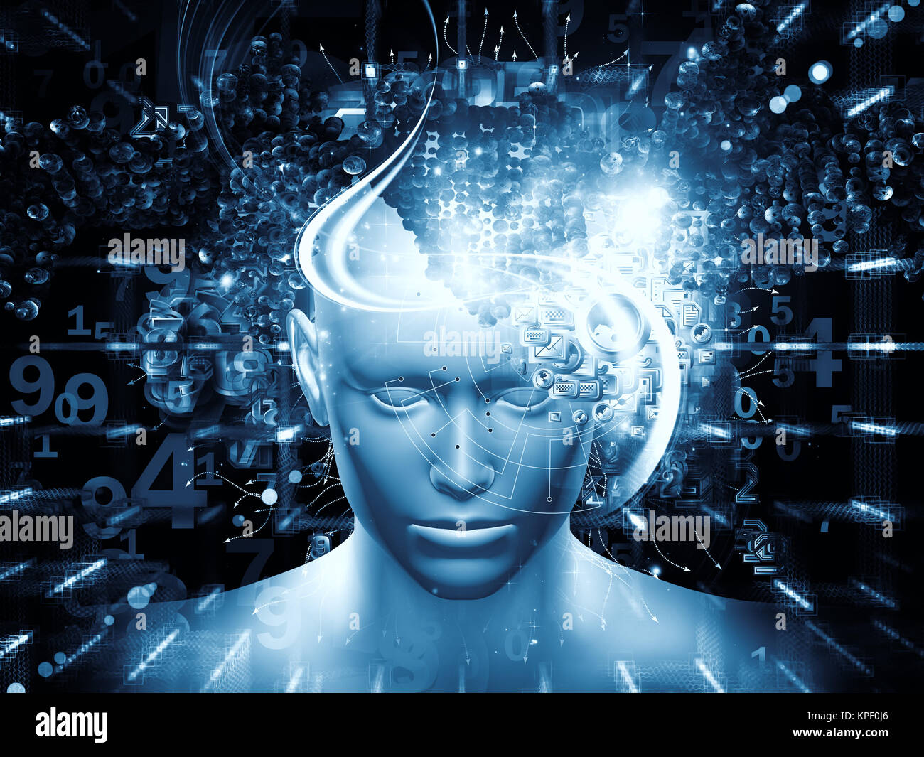 Source of Digital Thoughts Stock Photo - Alamy