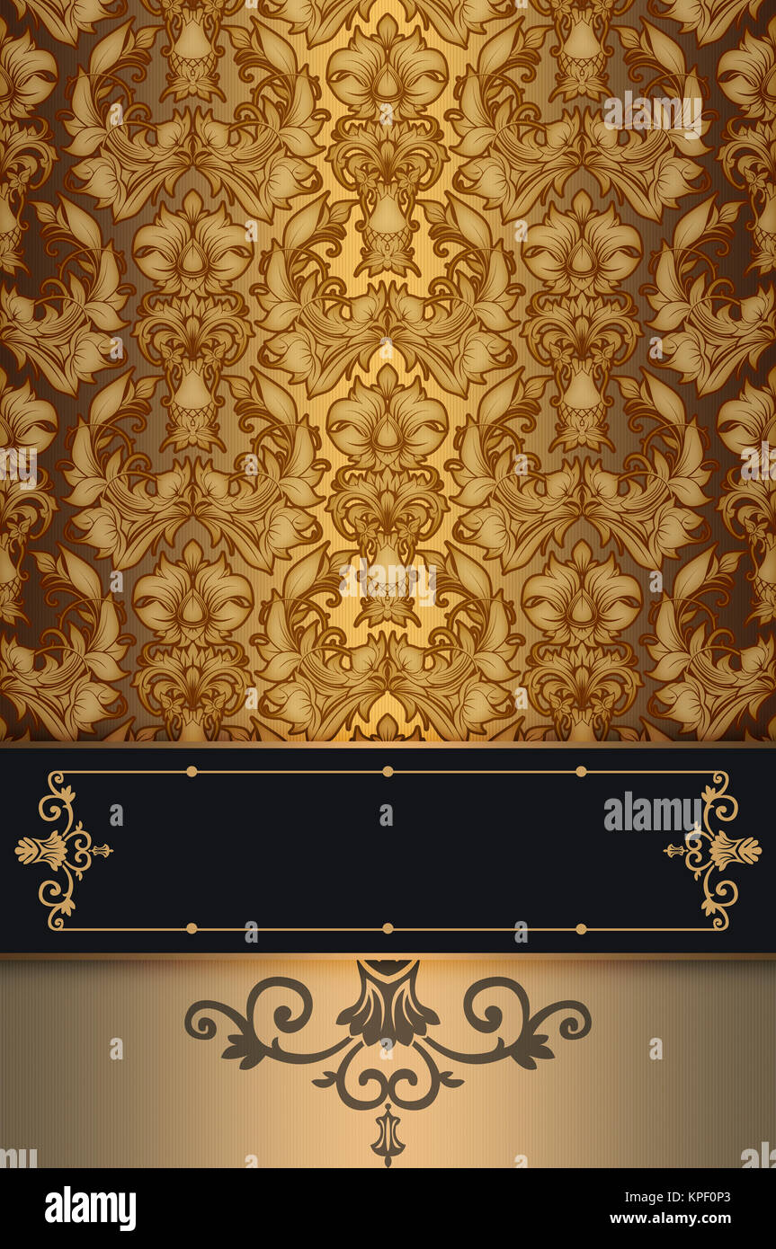 Decorative vintage background with old-fashioned patterns and elegant ...