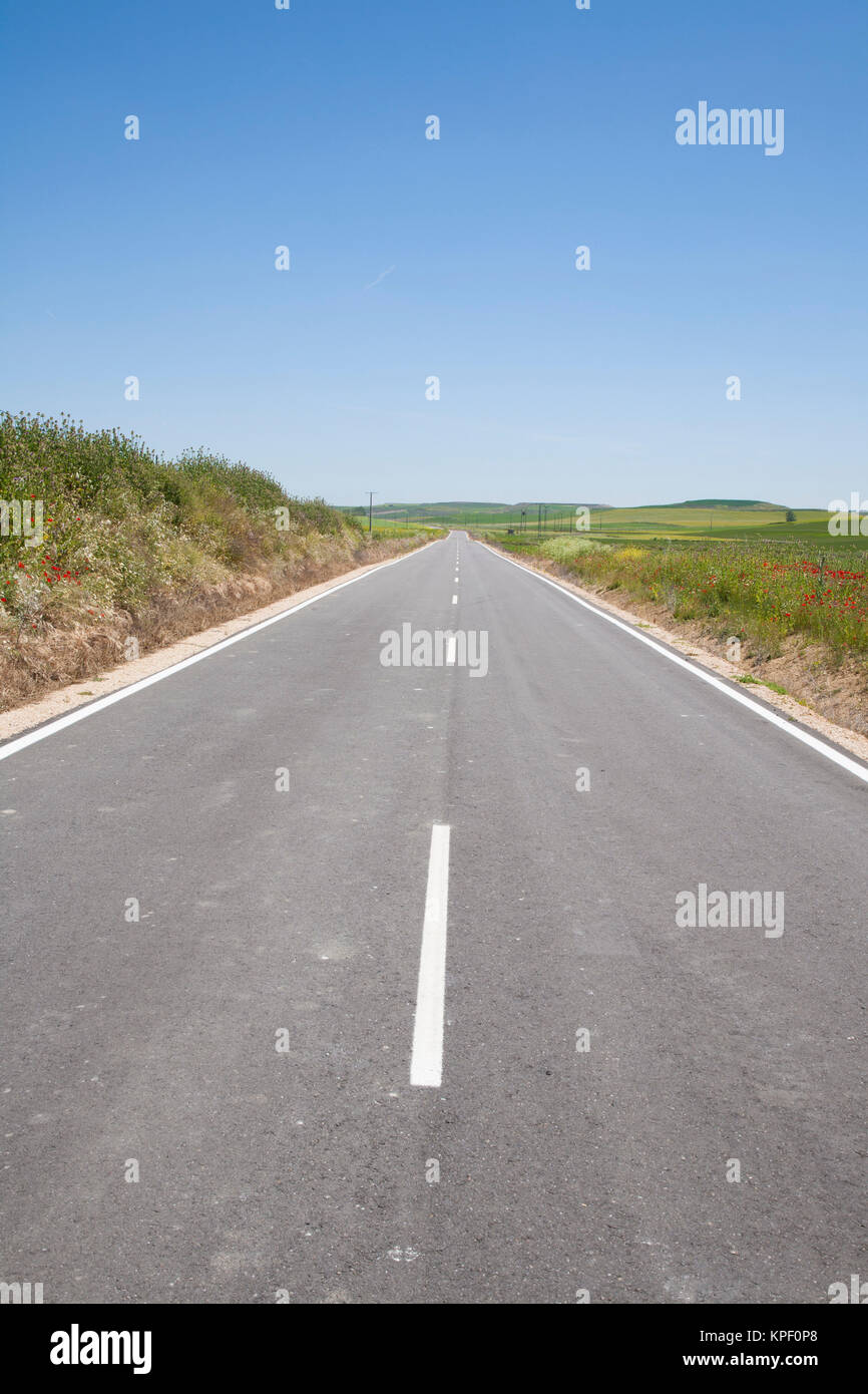 Straight road lane street hi-res stock photography and images - Alamy