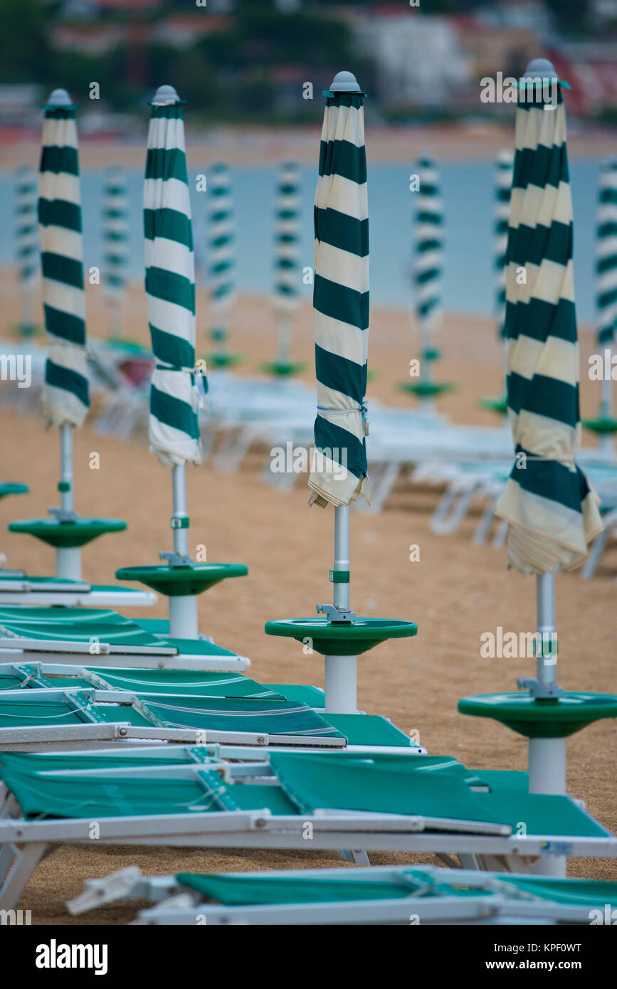 Row of Beach Umbrellas Stock Photo - Alamy
