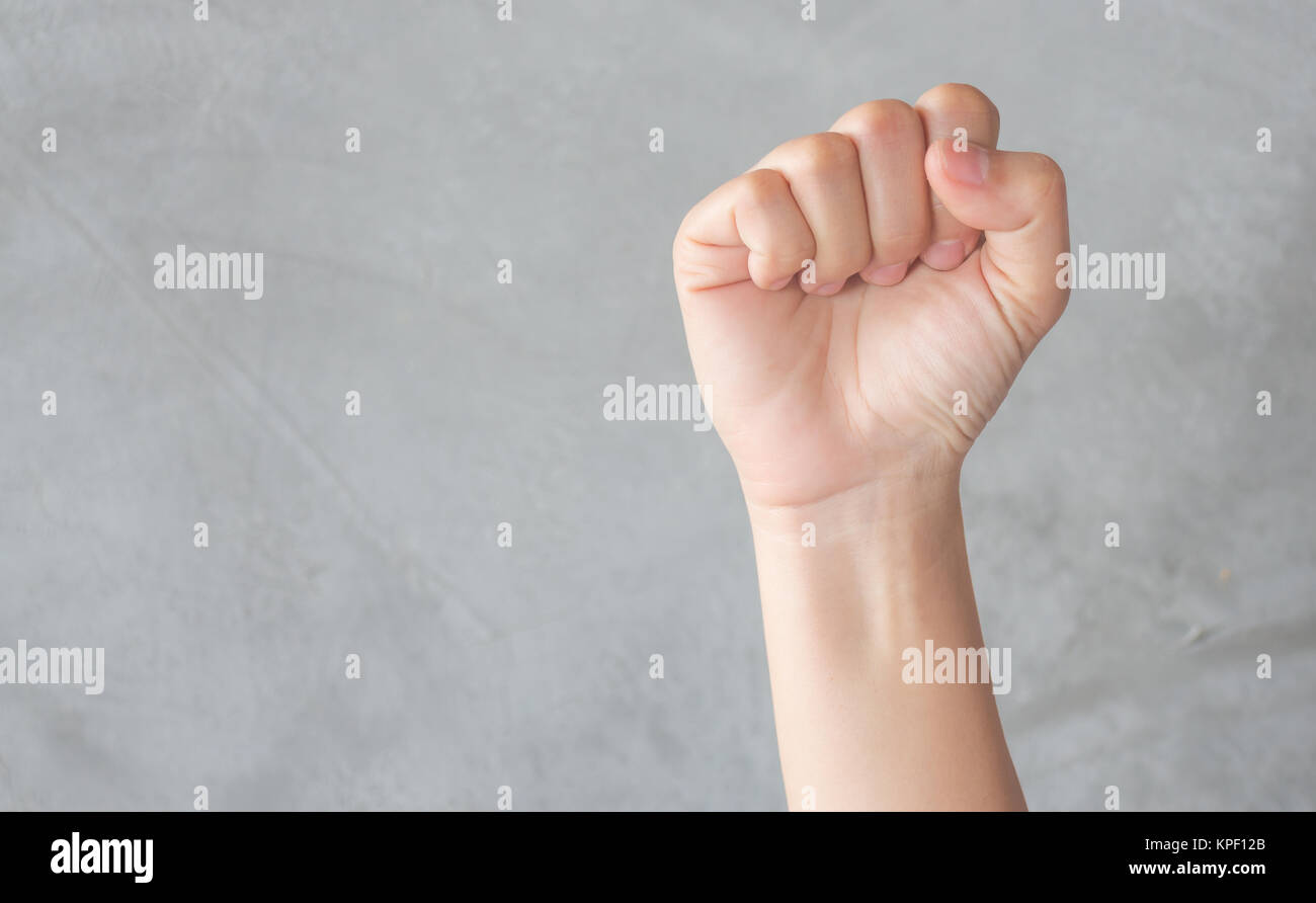 Hand action gesture on grey background Stock Photo - Alamy