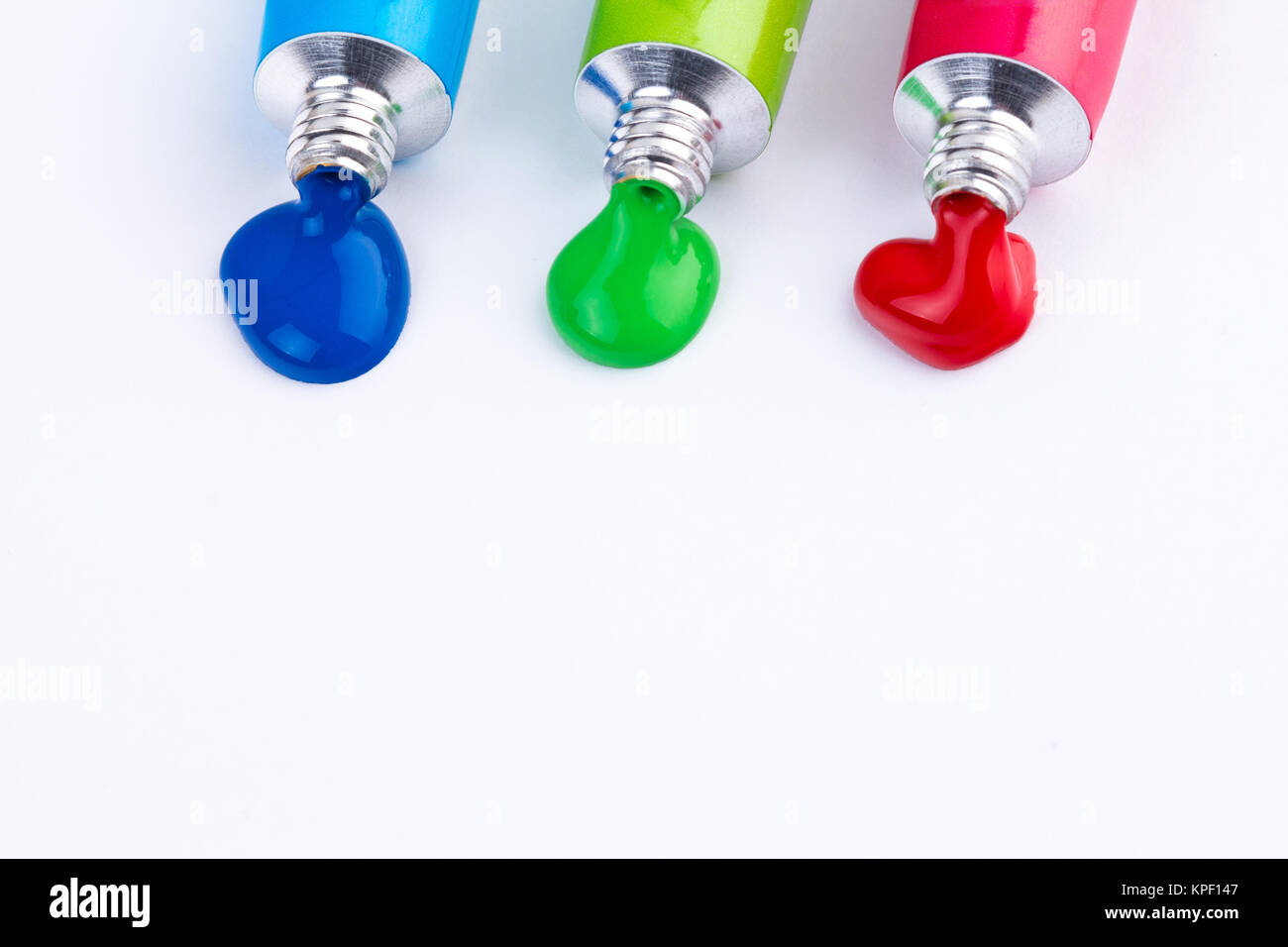 Color water based paints on white Stock Photo - Alamy