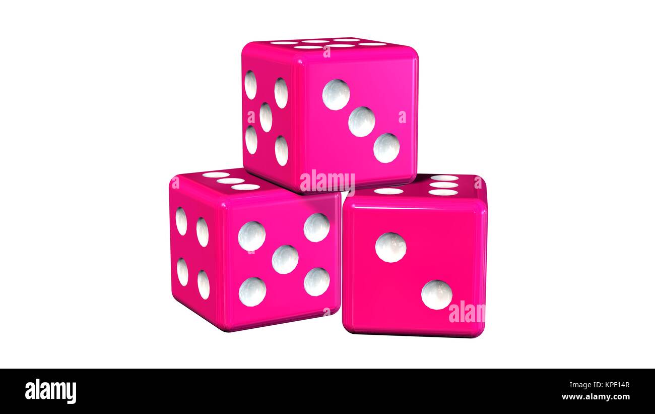 pink cubes - insulated on white background Stock Photo - Alamy