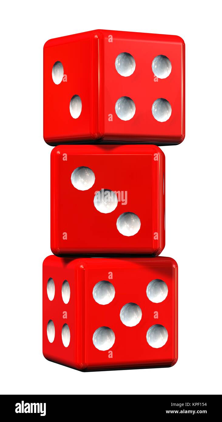 Three red cubes - insulated on white background Stock Photo - Alamy