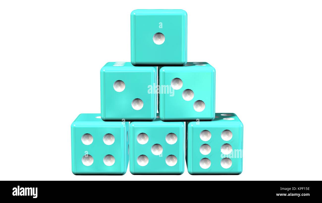 Pyramid of cube - insulated on white background Stock Photo - Alamy