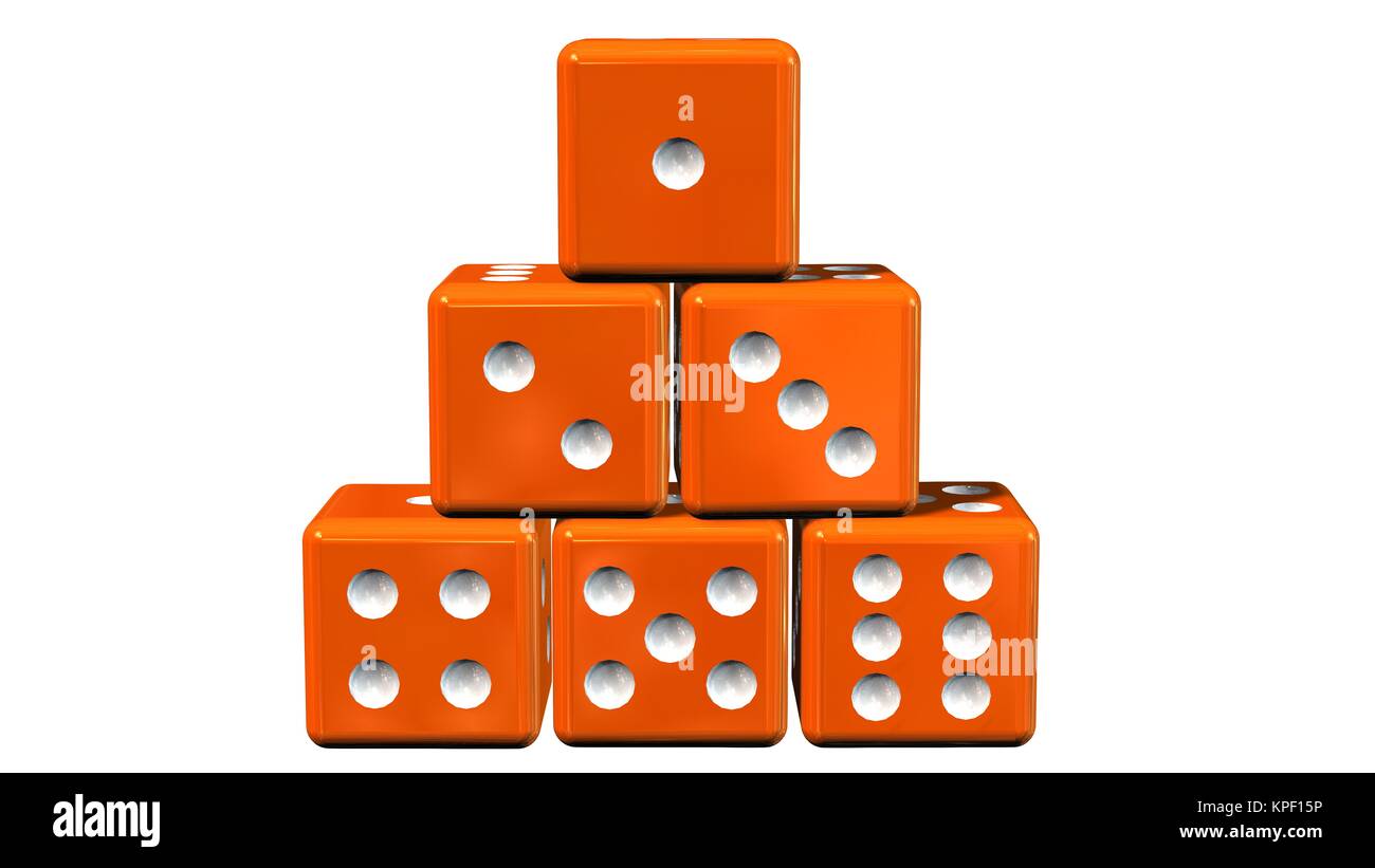 Pyramid of cube - insulated on white background Stock Photo - Alamy