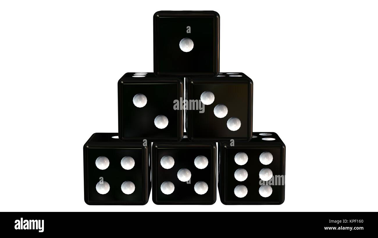 Pyramid of cube - insulated on white background Stock Photo - Alamy