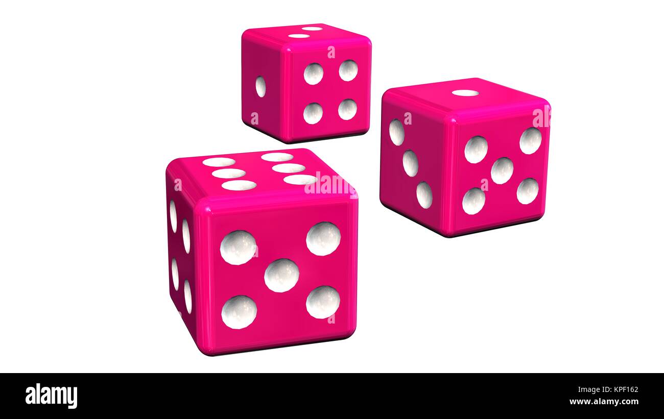pink cubes - insulated on white background Stock Photo - Alamy