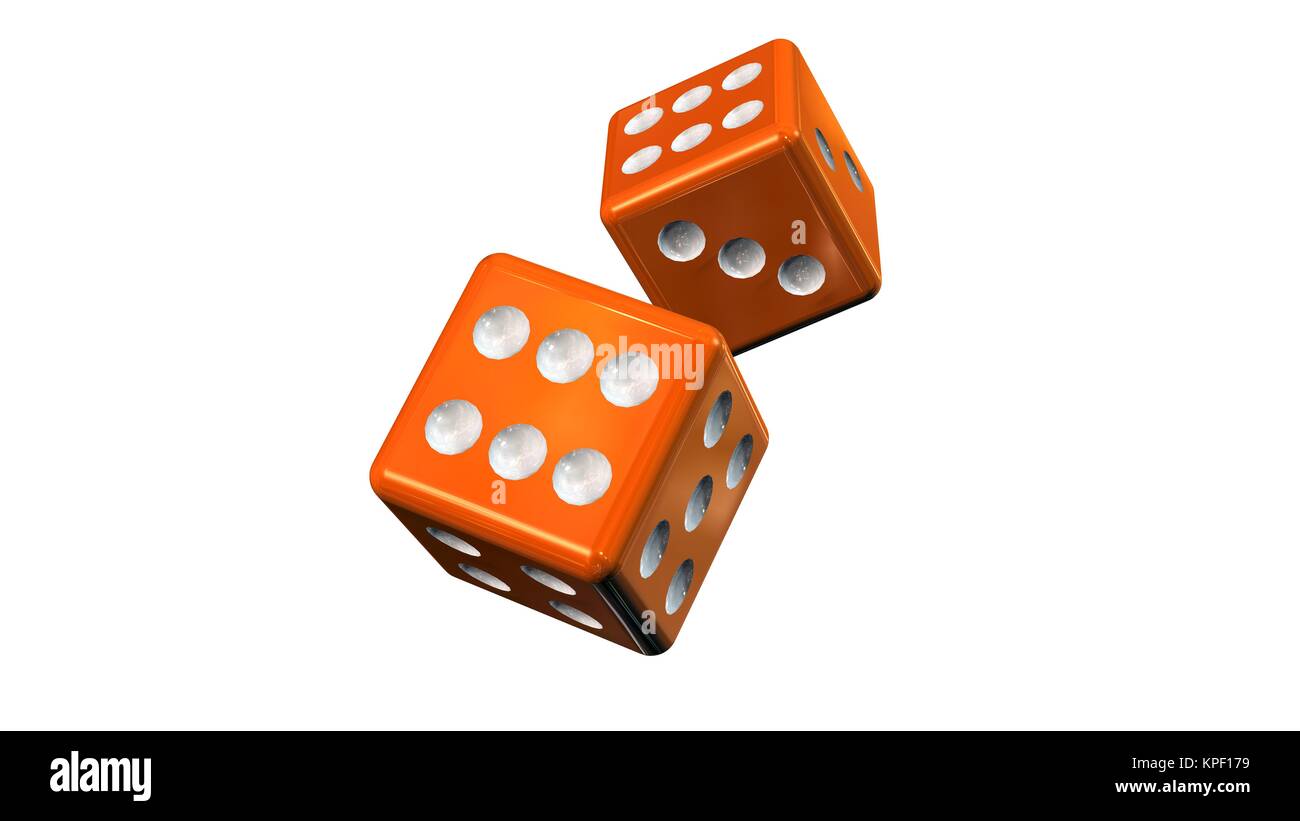 orange cube - insulated on white background Stock Photo - Alamy