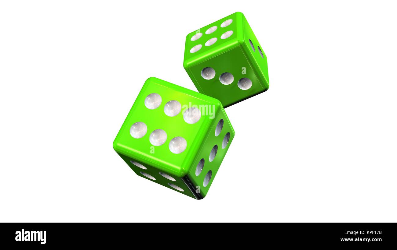 green cubes - insulated on white background Stock Photo - Alamy