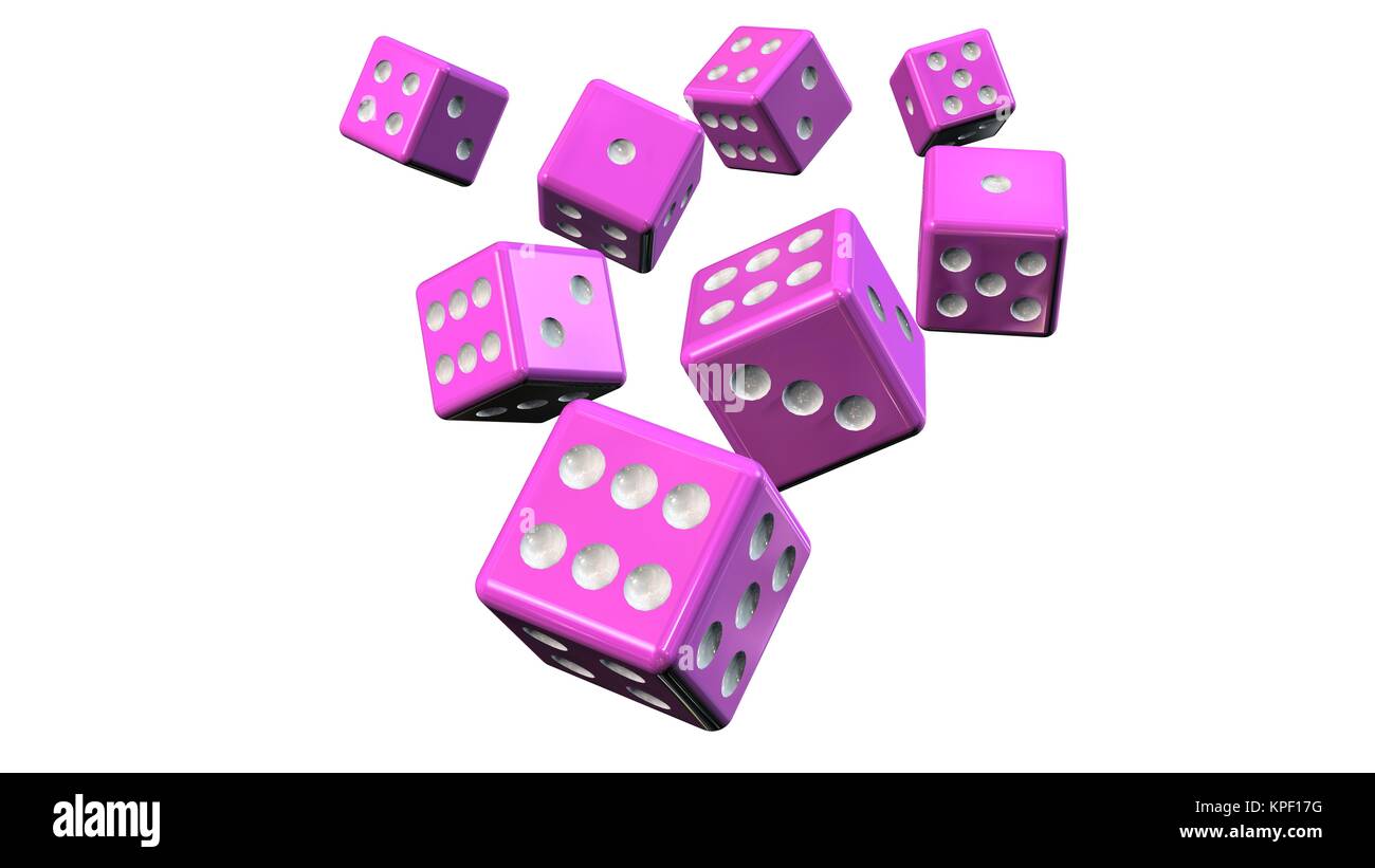 pink cubes - insulated on white background Stock Photo - Alamy