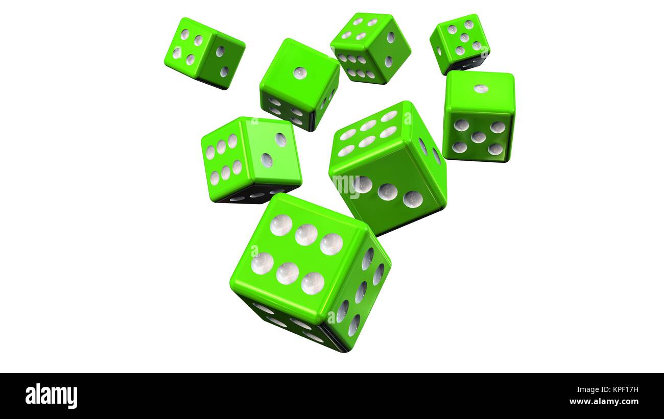 green cubes - insulated on white background Stock Photo - Alamy