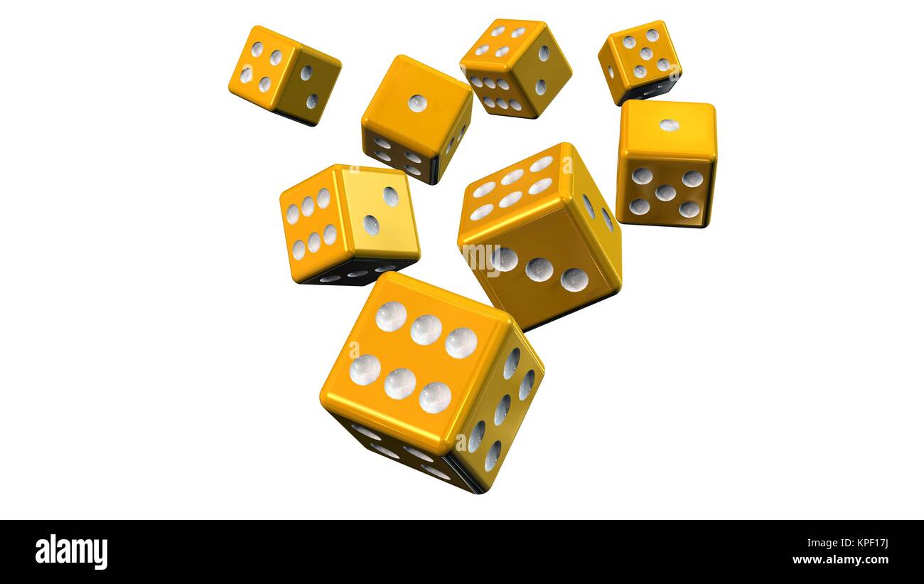 yellow cubes - insulated on white background Stock Photo - Alamy