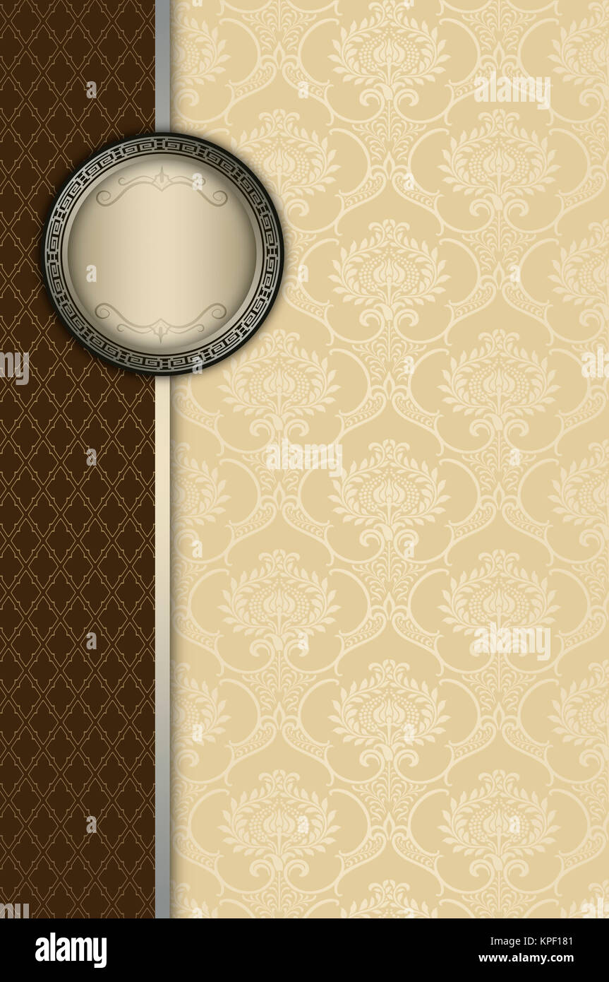 Vintage background with elegant frame,decorative pattern and border ...