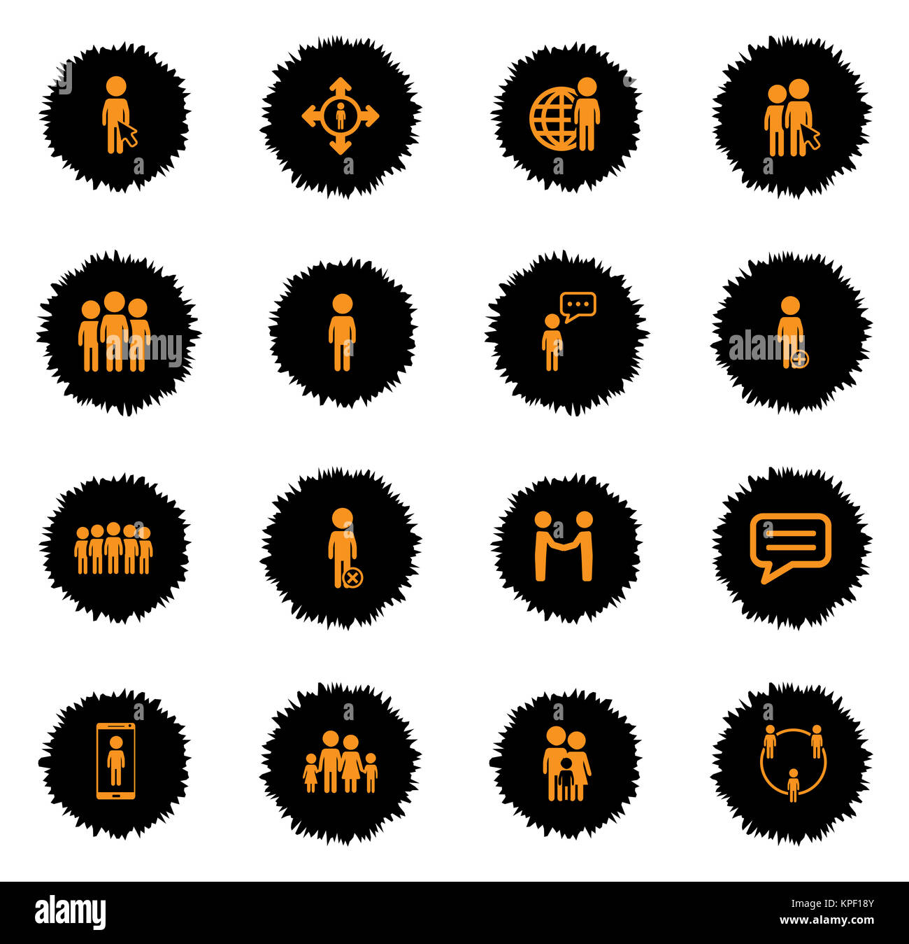 Community simply icons Stock Photo - Alamy