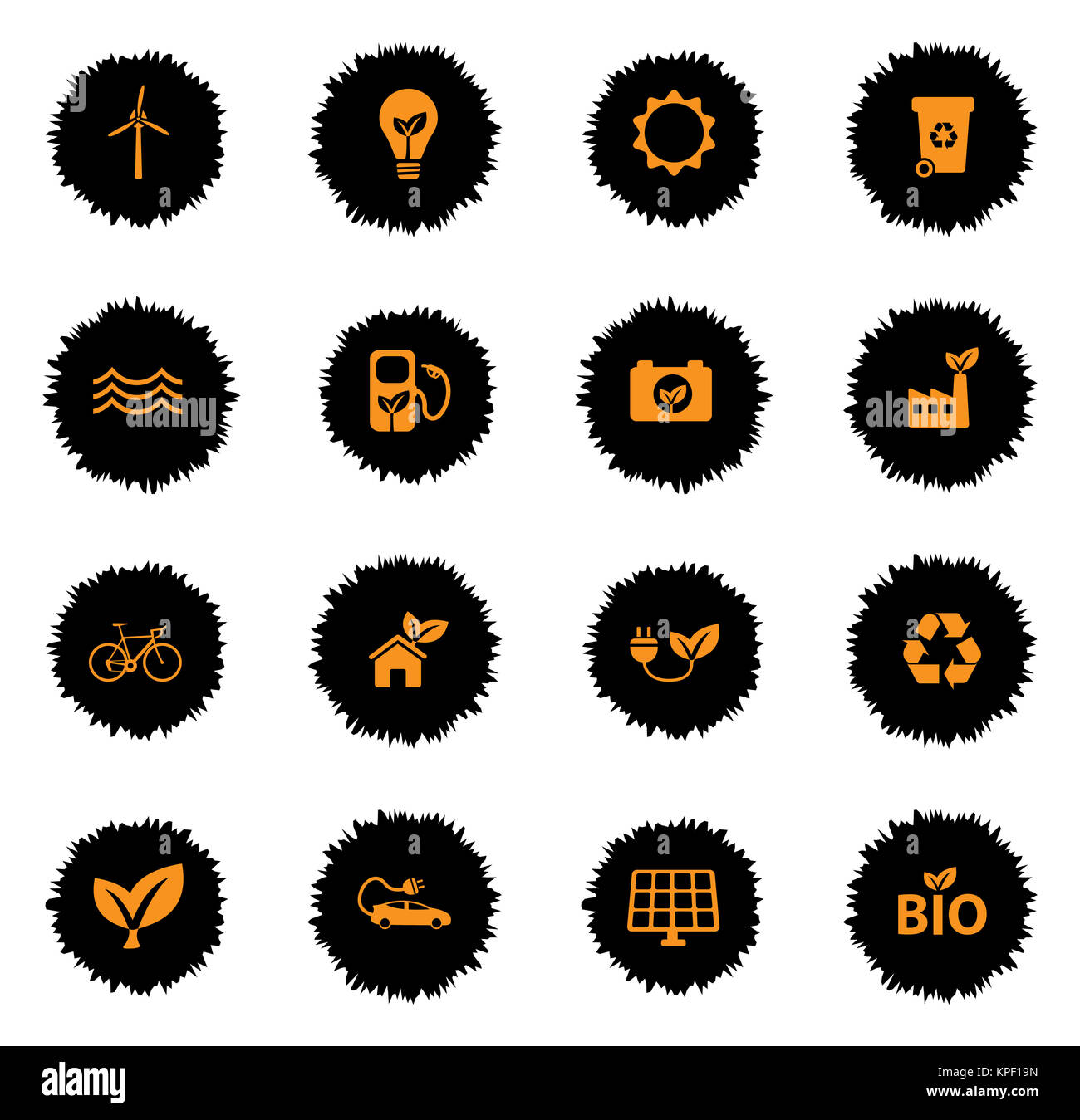Alternative energy simply icons Stock Photo - Alamy