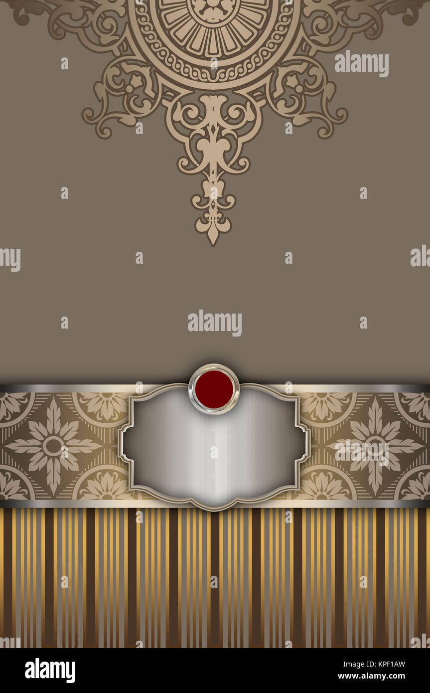 Decorative vintage background with old-fashioned ornament and elegant ...