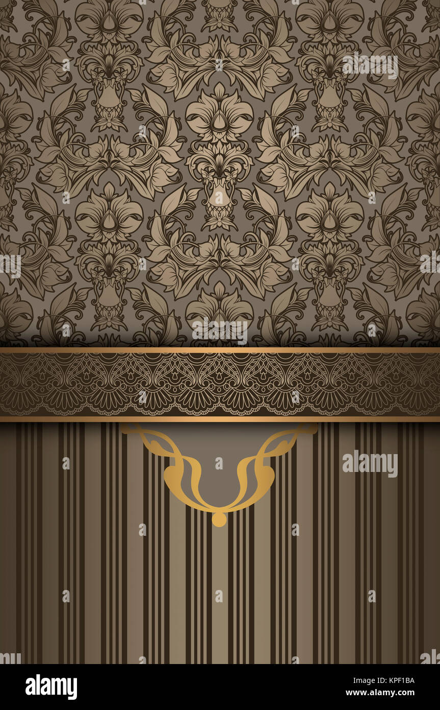 Decorative vintage background with old-fashioned patterns and elegant ...