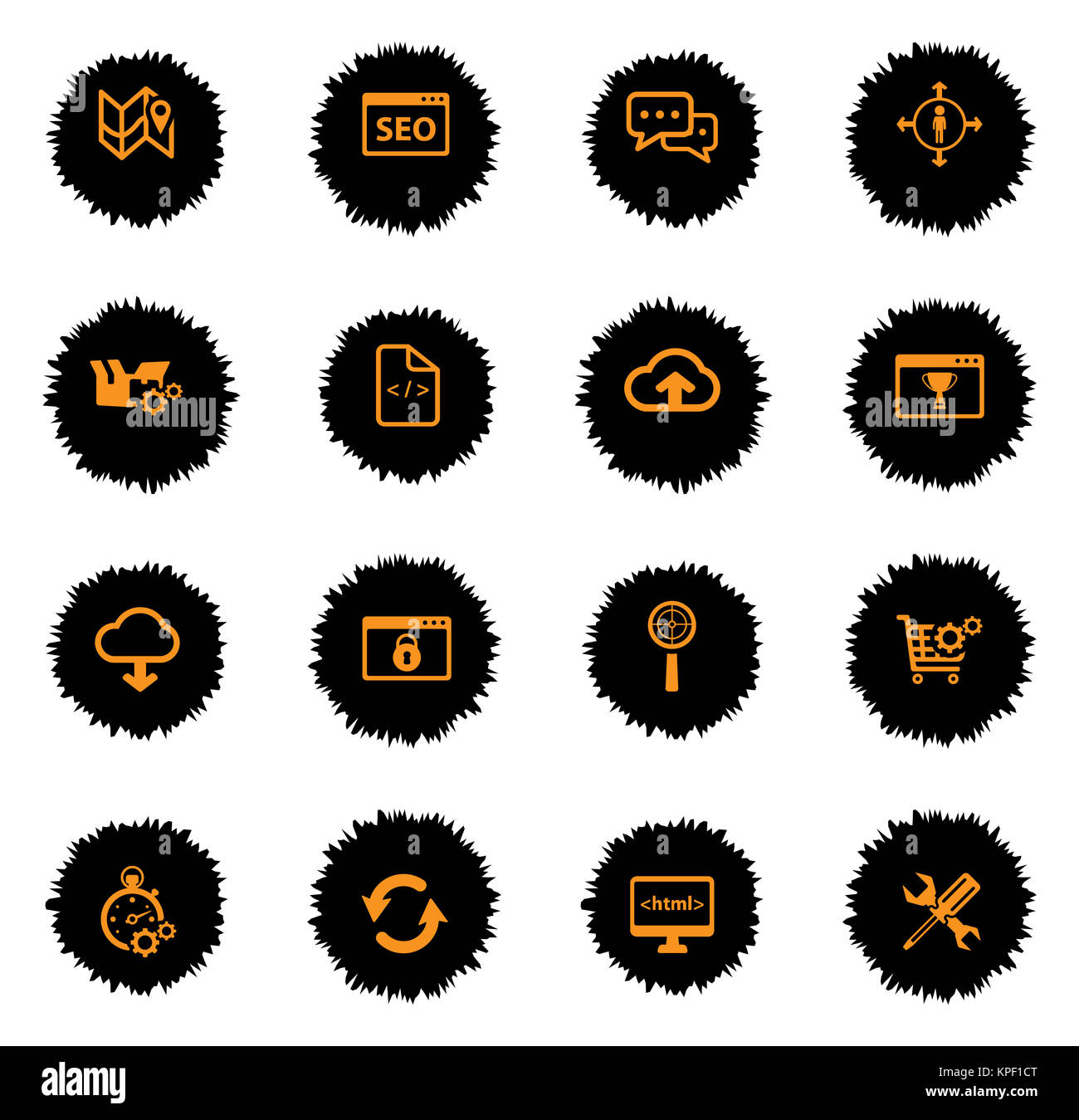 Trade optimization vector icons Cut Out Stock Images & Pictures - Alamy