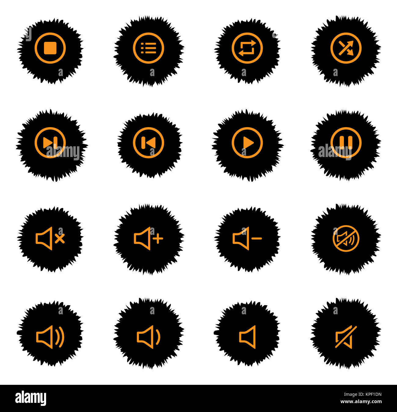 Recording studio icons circle hi-res stock photography and images - Alamy
