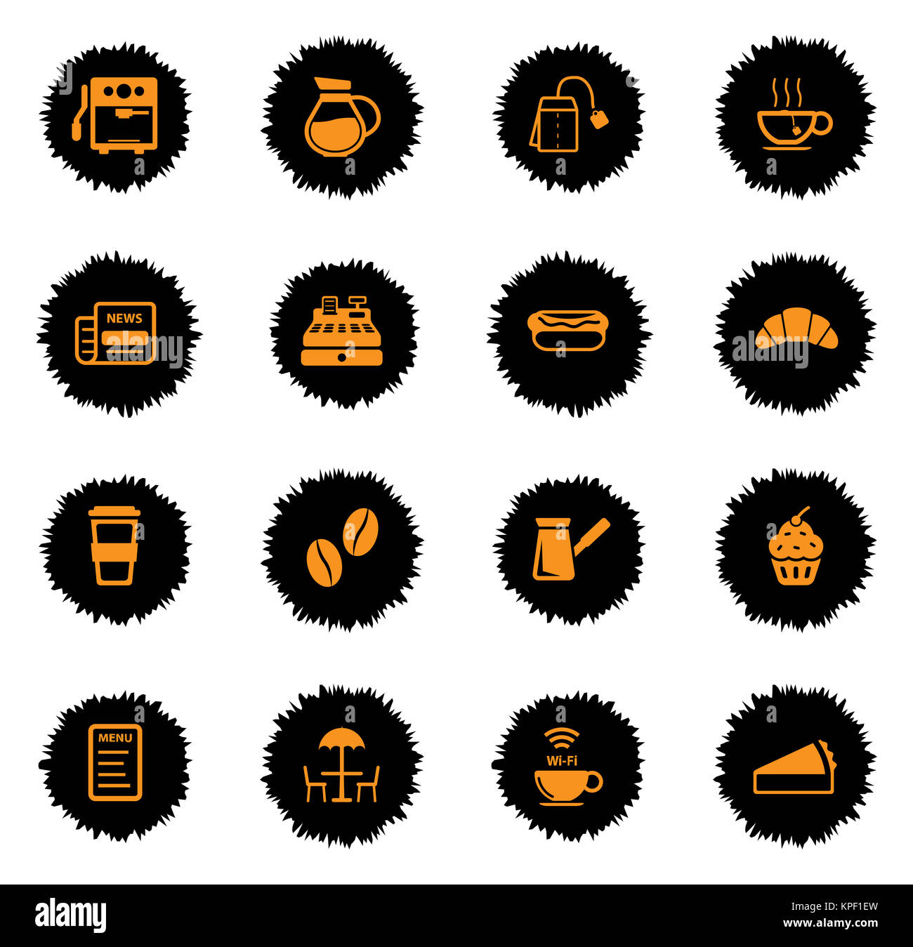 Cafe simply icons Stock Photo - Alamy