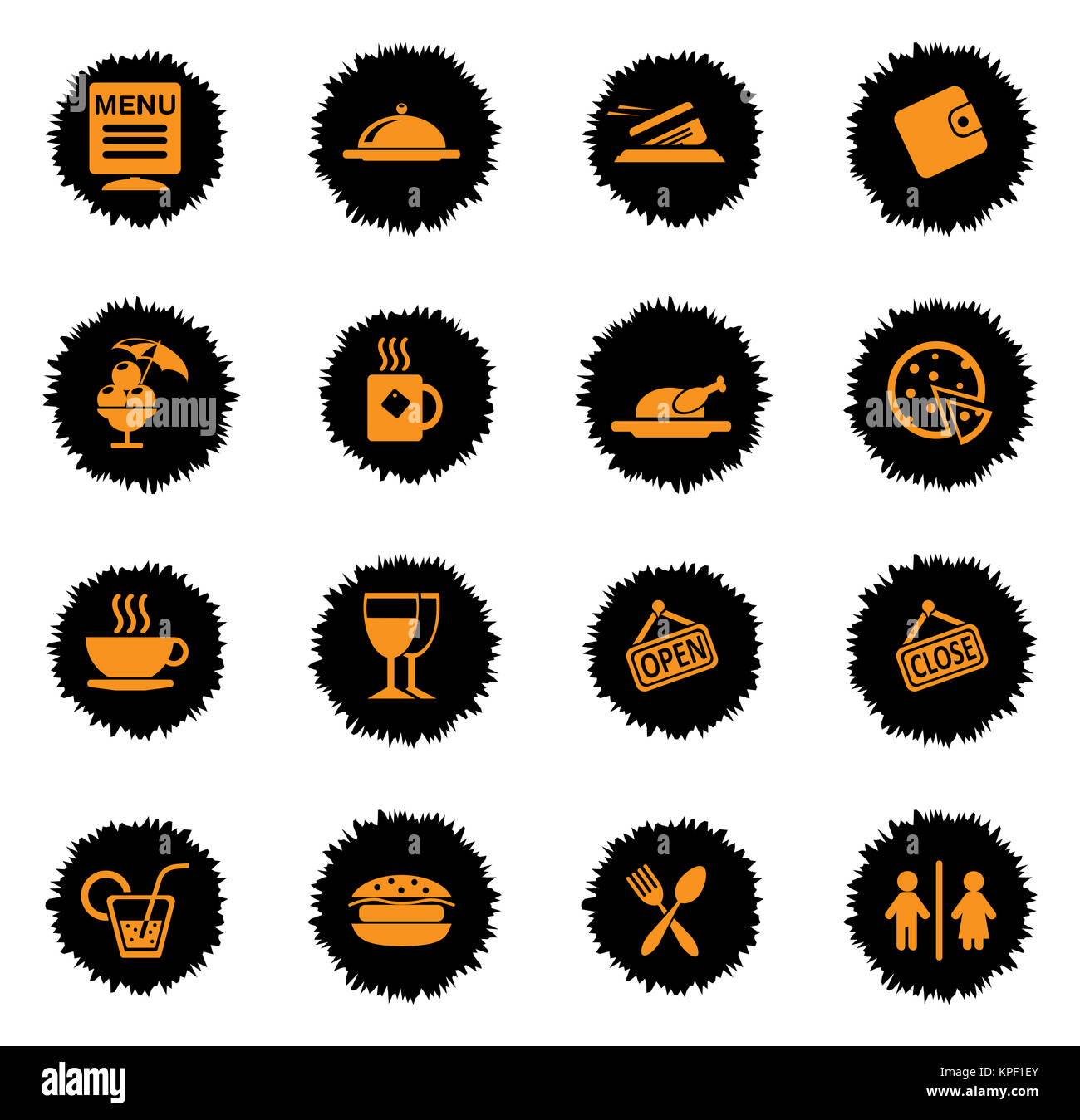 Cafe simply icons Stock Photo - Alamy