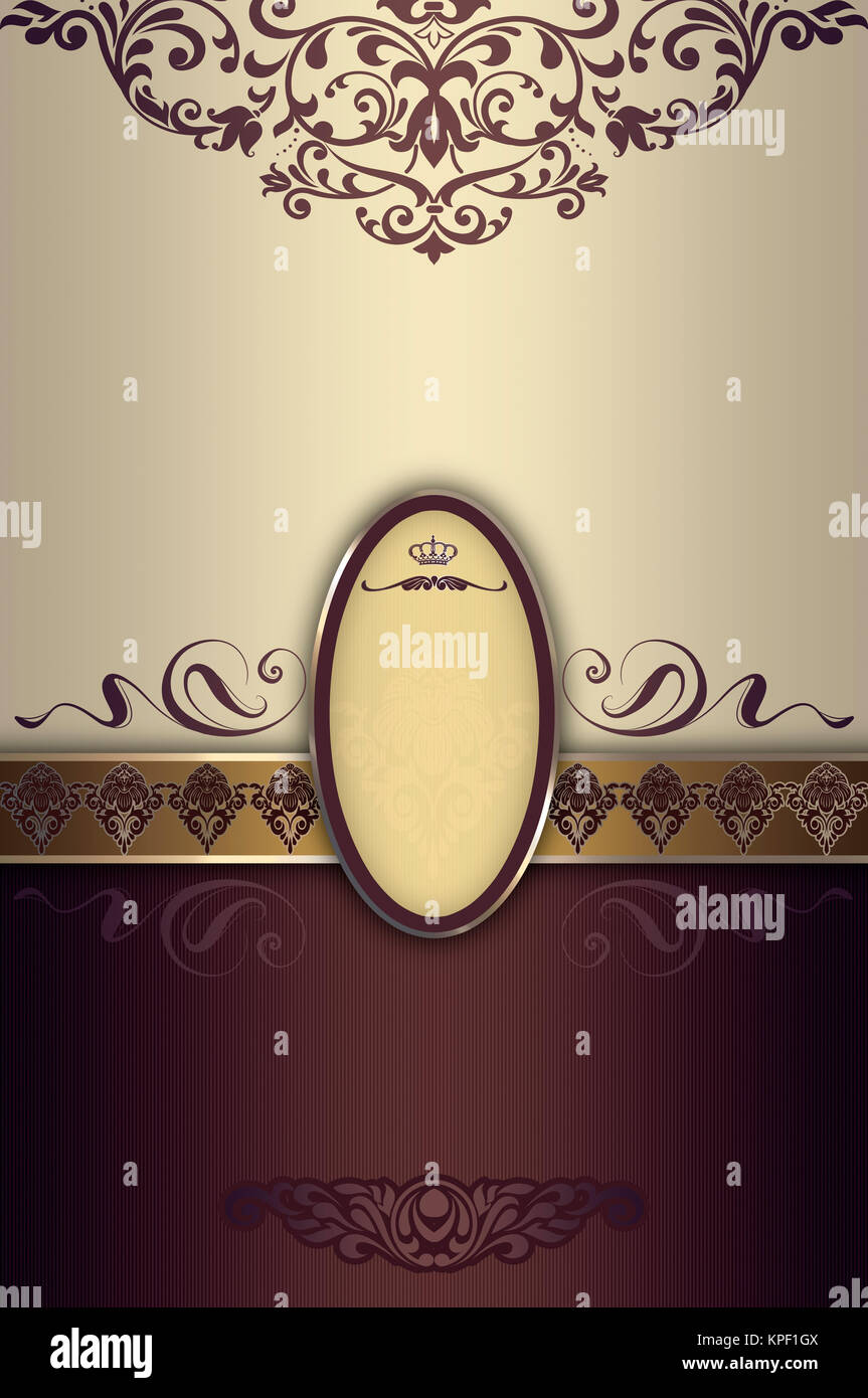 Vintage background with decorative old-fashioned patterns and elegant ...