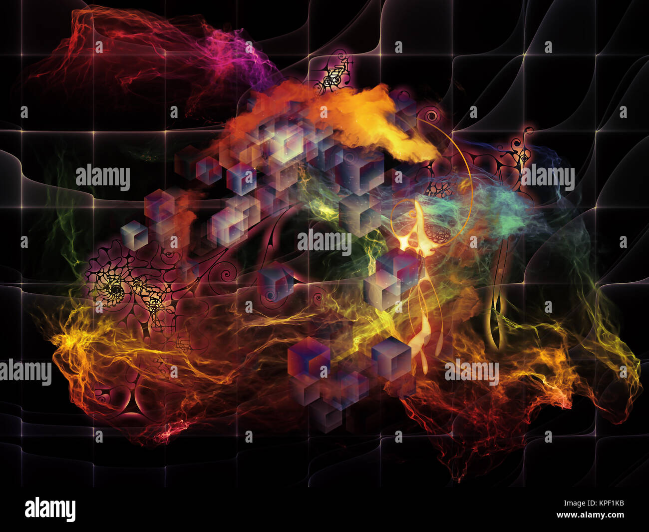 Unfolding of Math Visualization Stock Photo - Alamy
