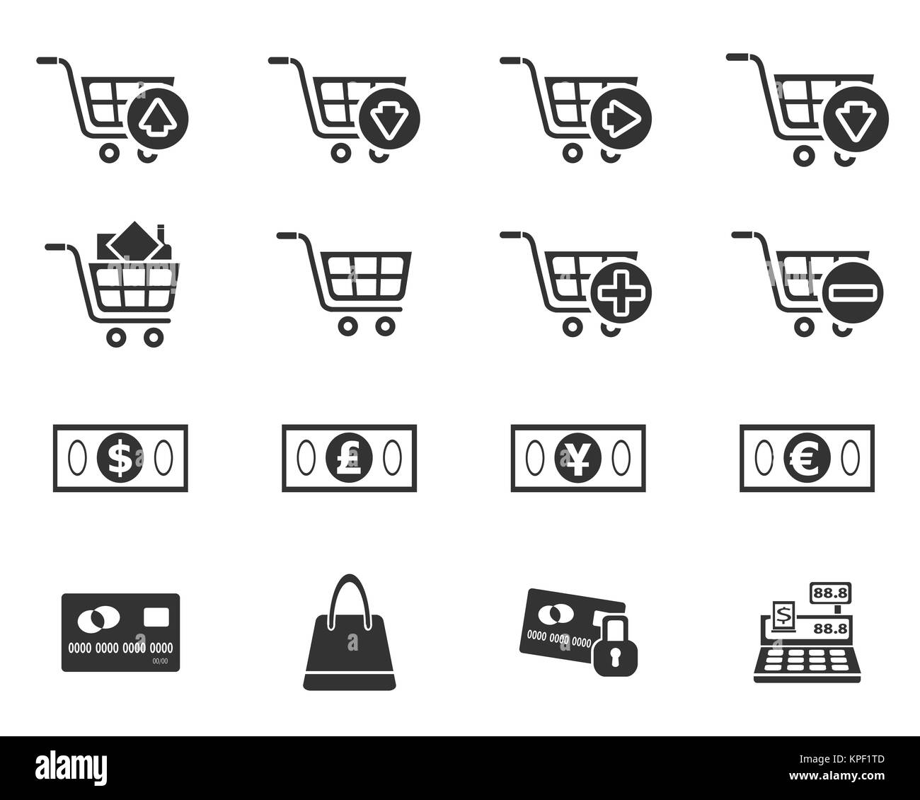 marketing and e-commerce icon set Stock Photo - Alamy
