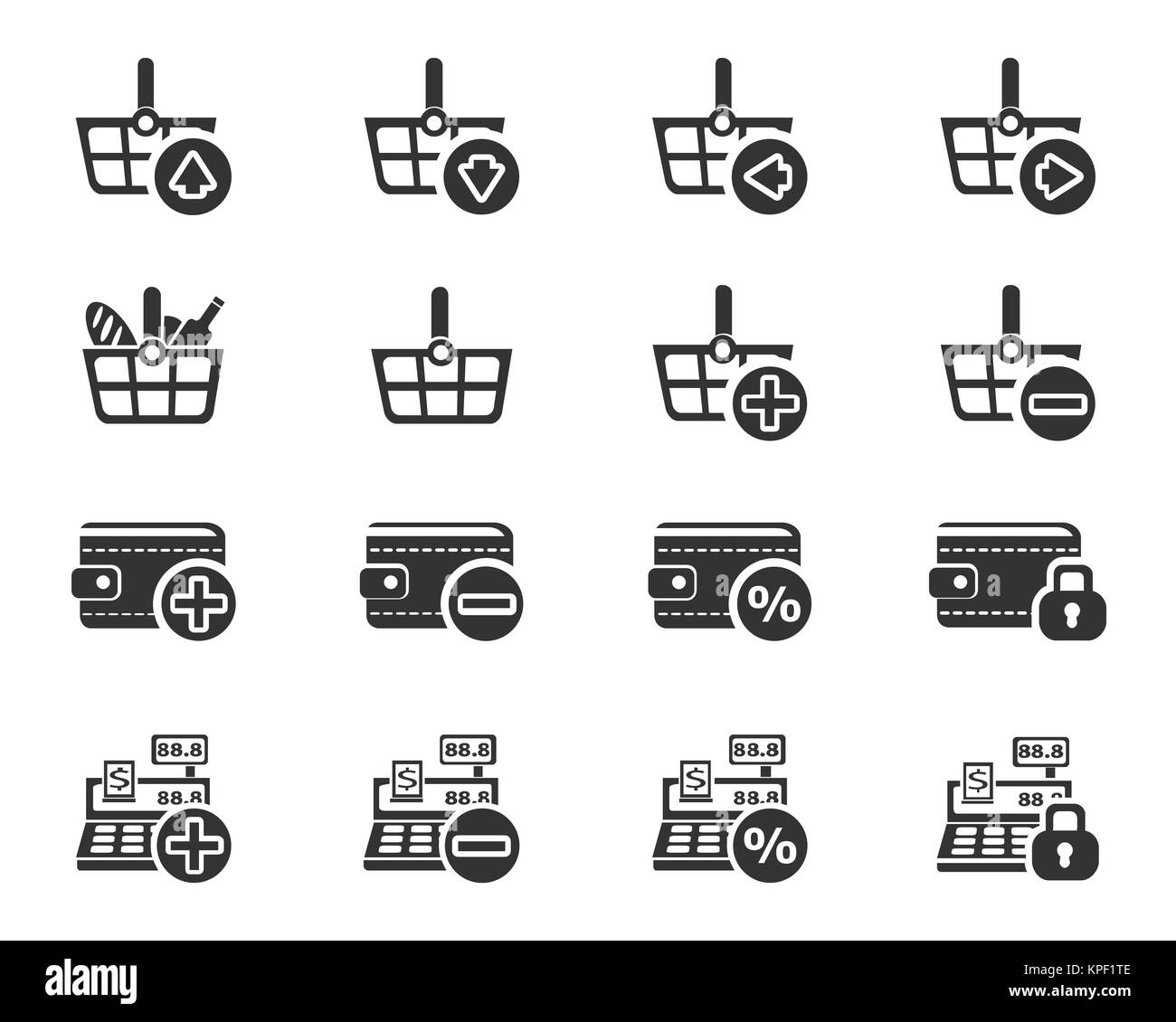 marketing and e-commerce icon set Stock Photo - Alamy