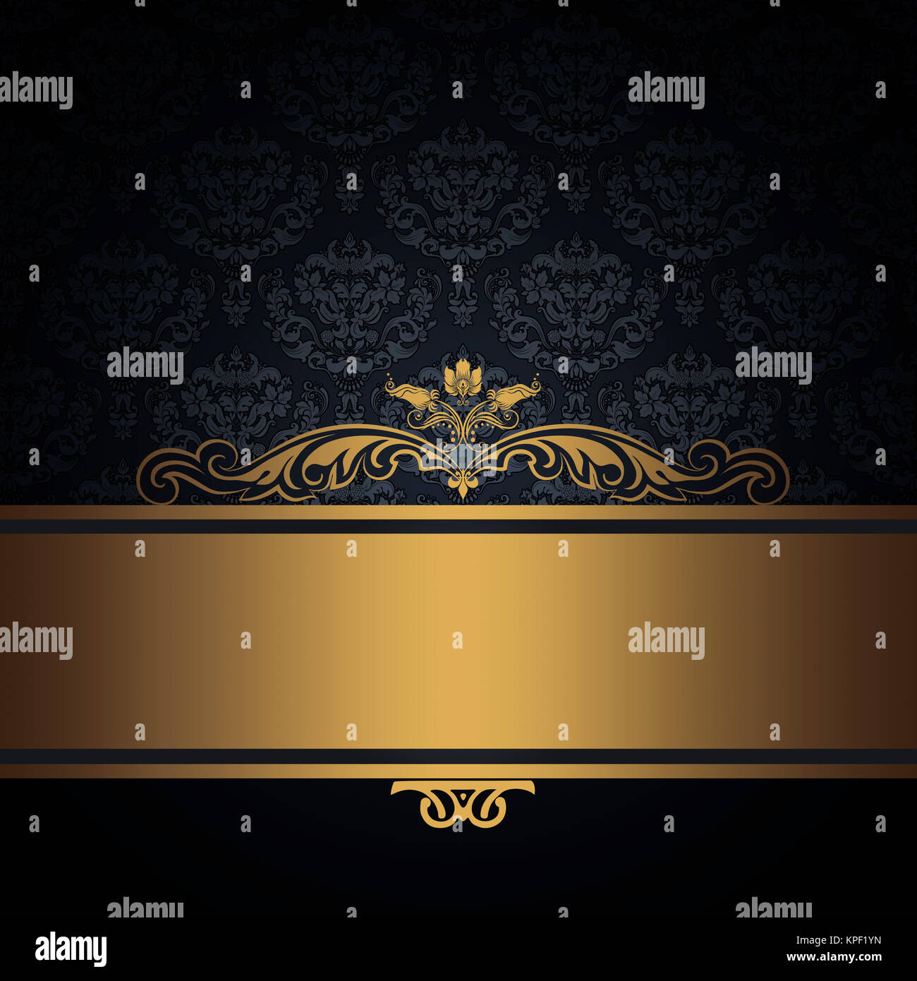 Vintage dark background with decorative border and elegant old ...