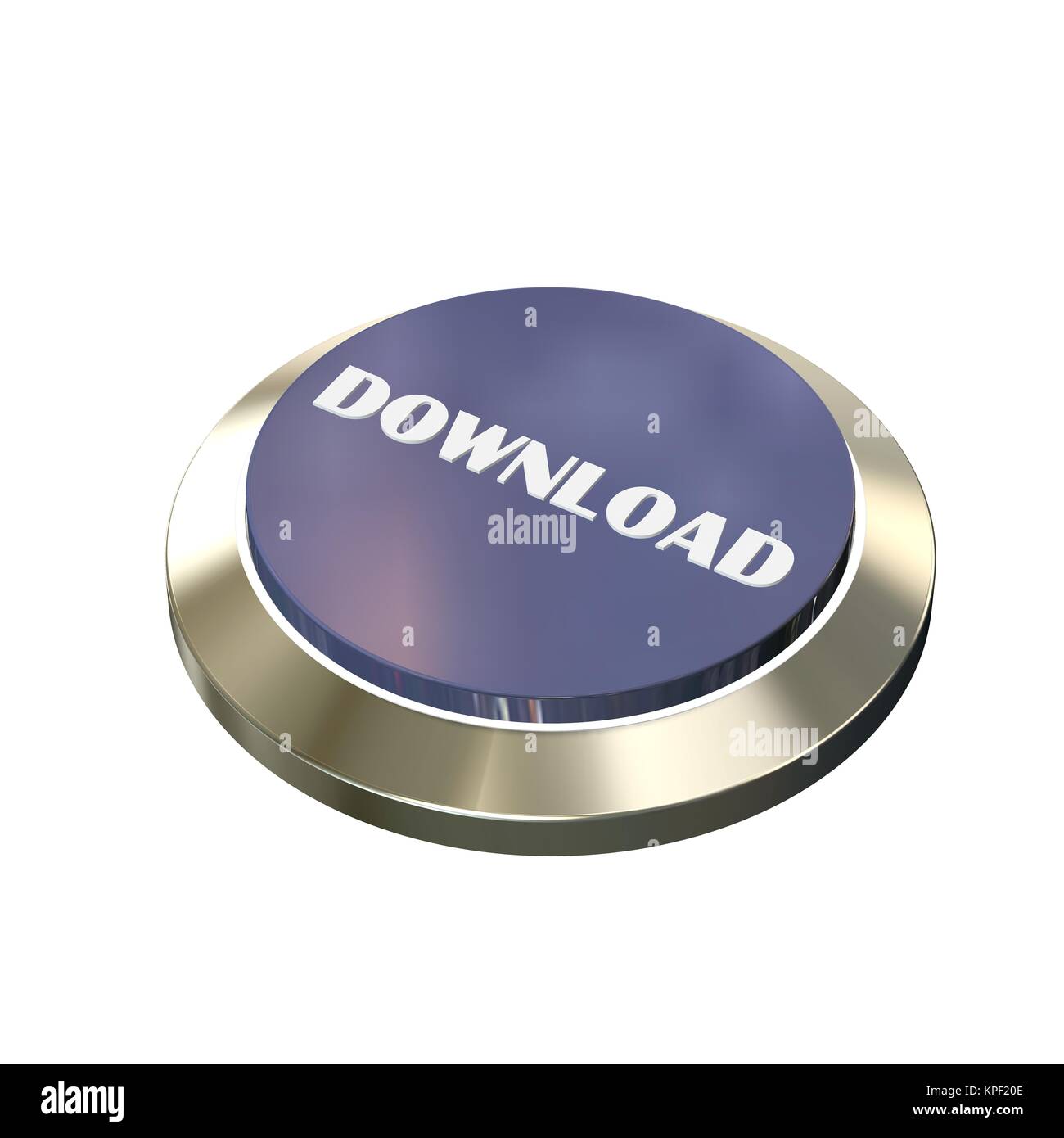 Free download button - insulated on white Stock Photo - Alamy