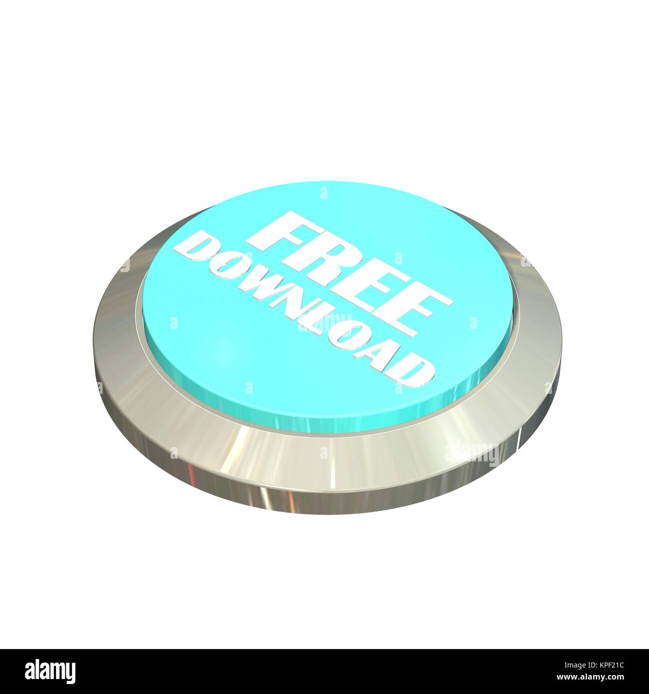 Free download button - insulated on white Stock Photo - Alamy
