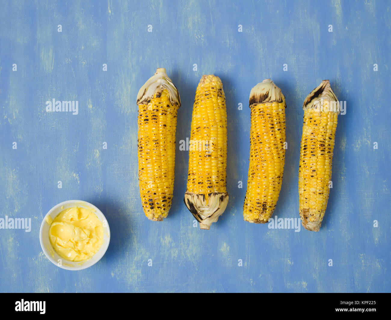 rustic grilled golden corn cob Stock Photo - Alamy