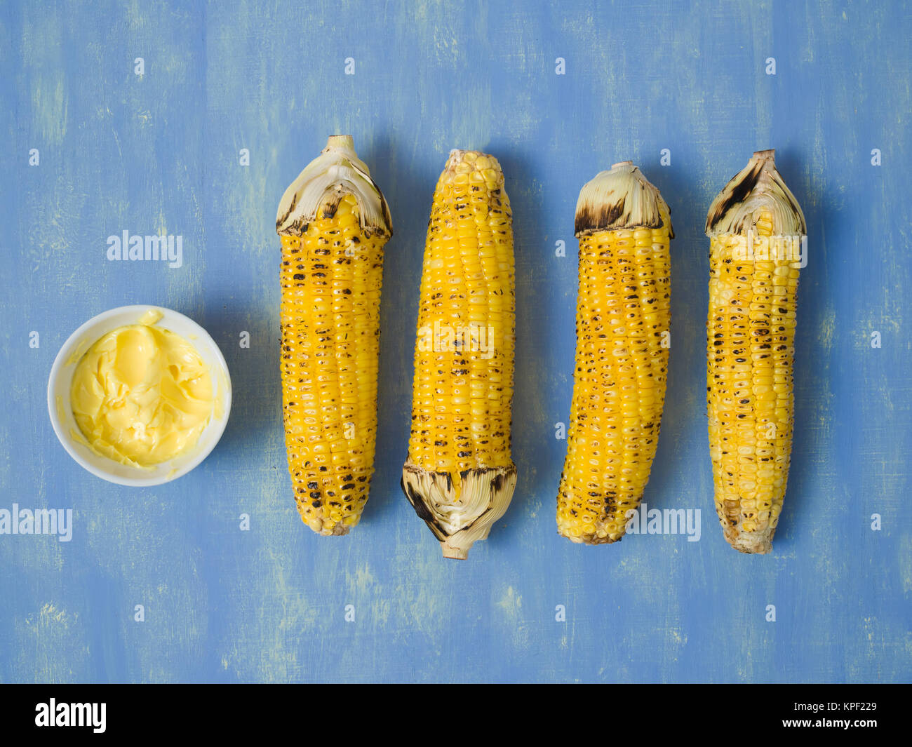 rustic grilled golden corn cob Stock Photo - Alamy