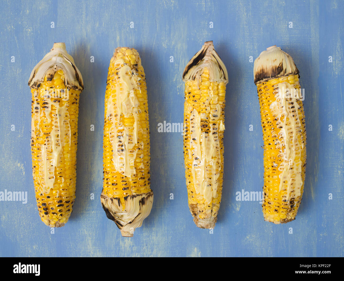 rustic grilled golden corn cob Stock Photo - Alamy
