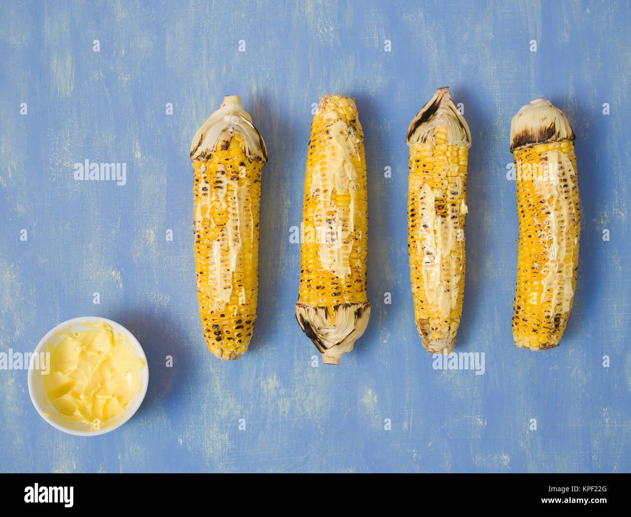 rustic grilled golden corn cob Stock Photo - Alamy