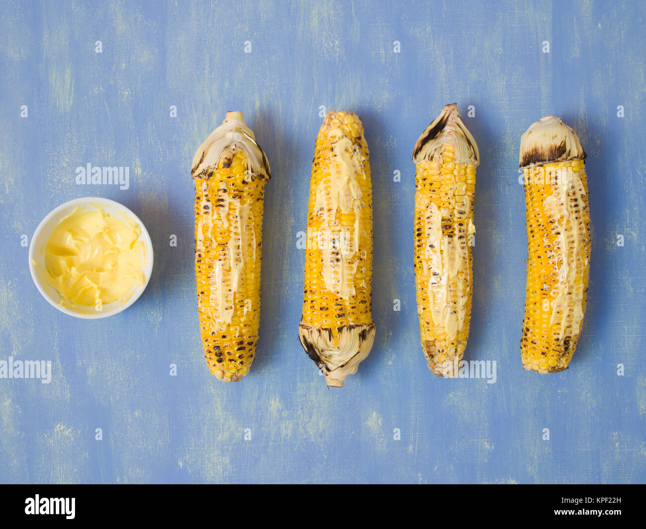 rustic grilled golden corn cob Stock Photo - Alamy