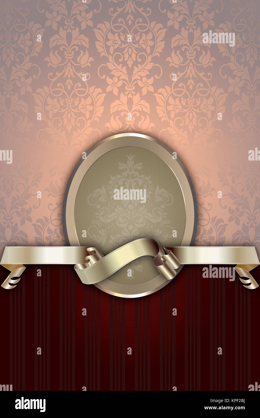 Decorative vintage background with old-fashioned floral patterns ...