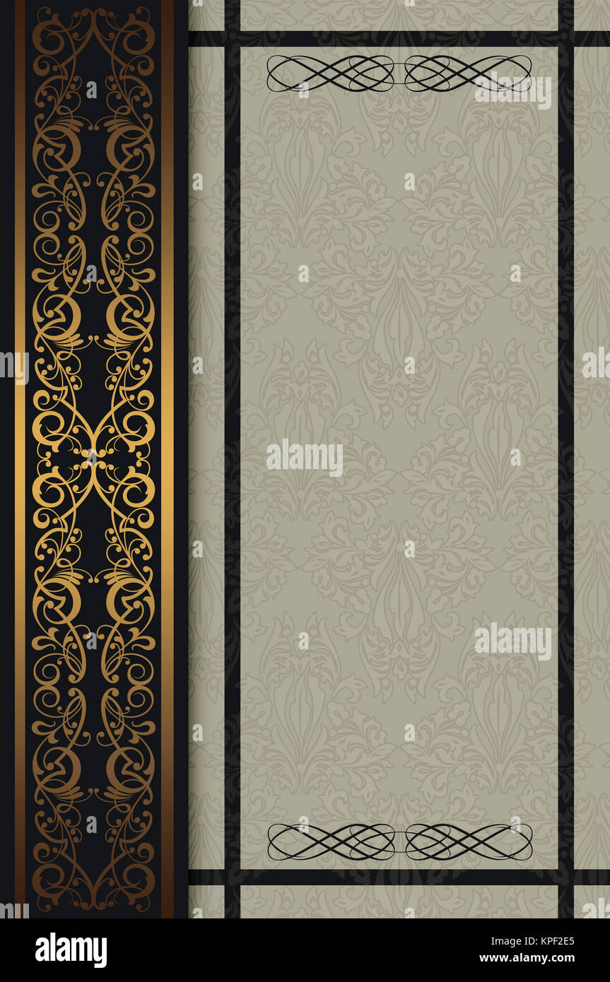 Decorative vintage background with old-fashioned pattern and elegant ...
