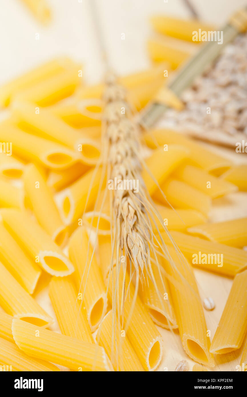 Italian pasta penne with wheat Stock Photo - Alamy