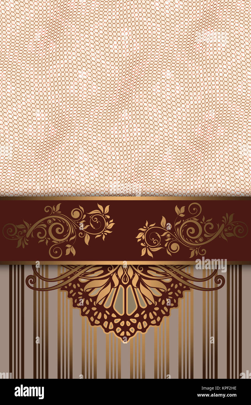 Decorative vintage background with old-fashioned patterns Stock Photo ...