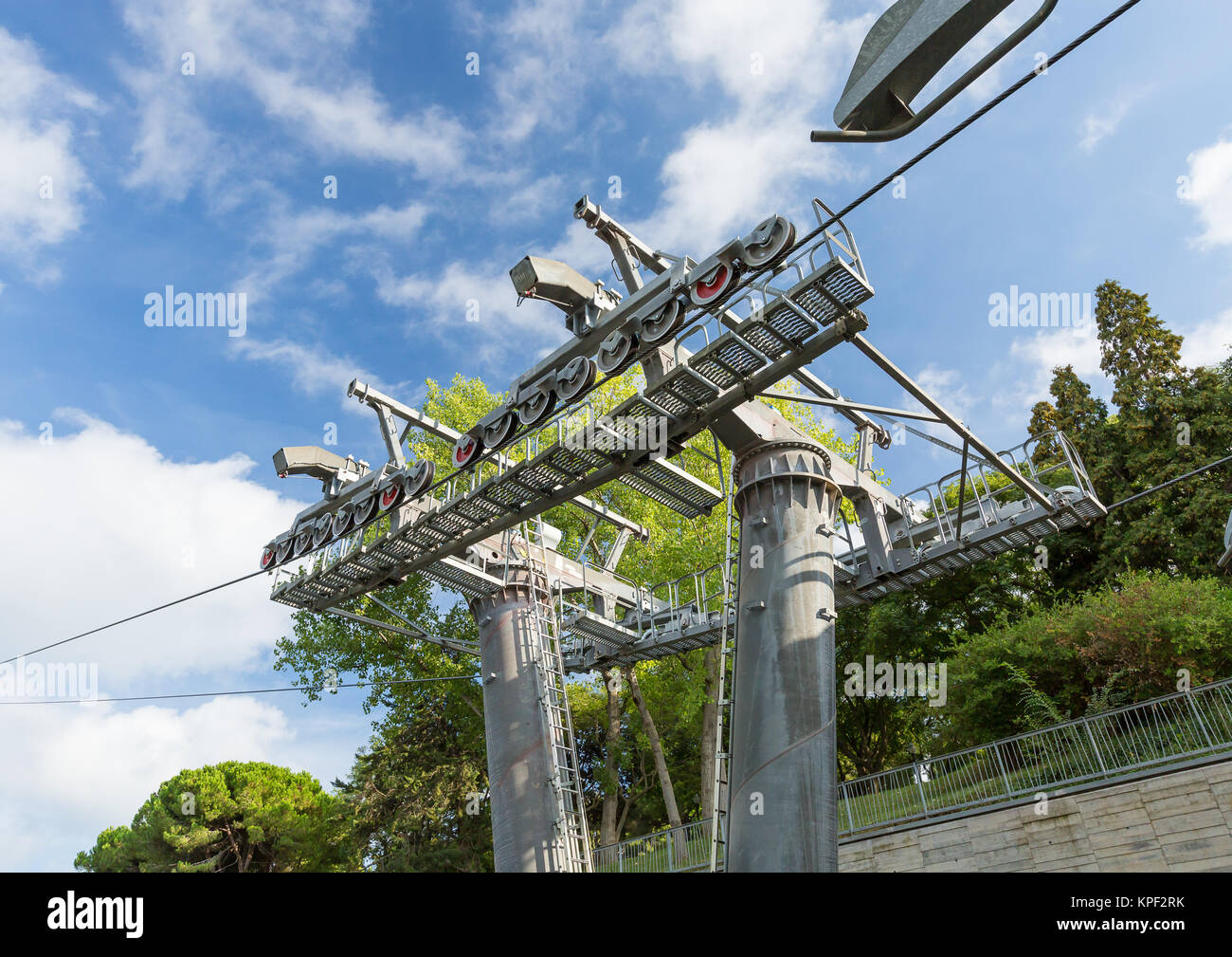 Montjuic Teleferic in Barcelona Stock Photo - Alamy