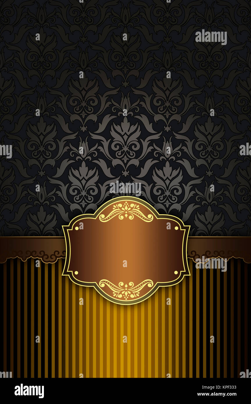 Vintage background with decorative frame and old-fashioned patterns ...