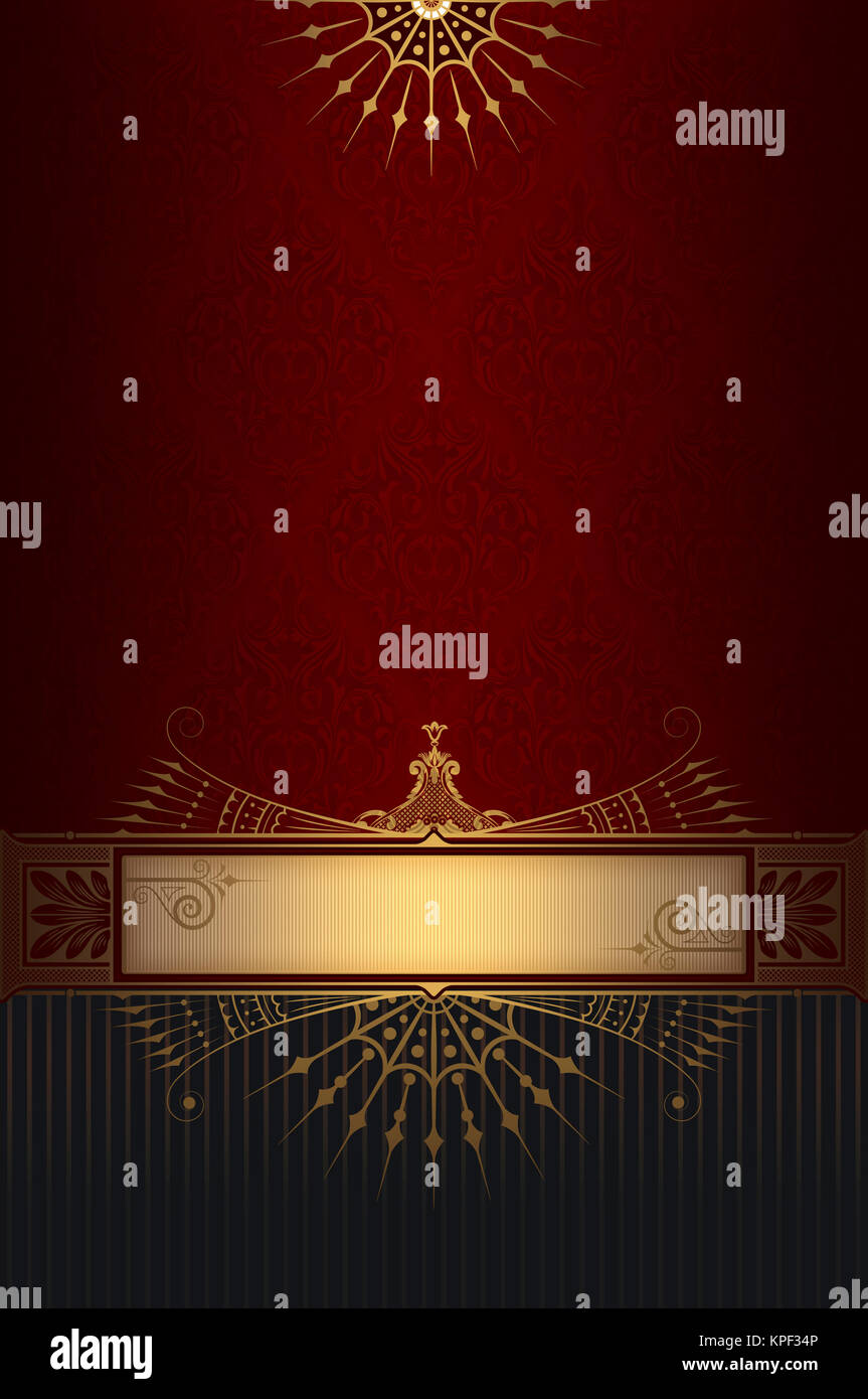 Decorative vintage background with old-fashioned patterns and ...