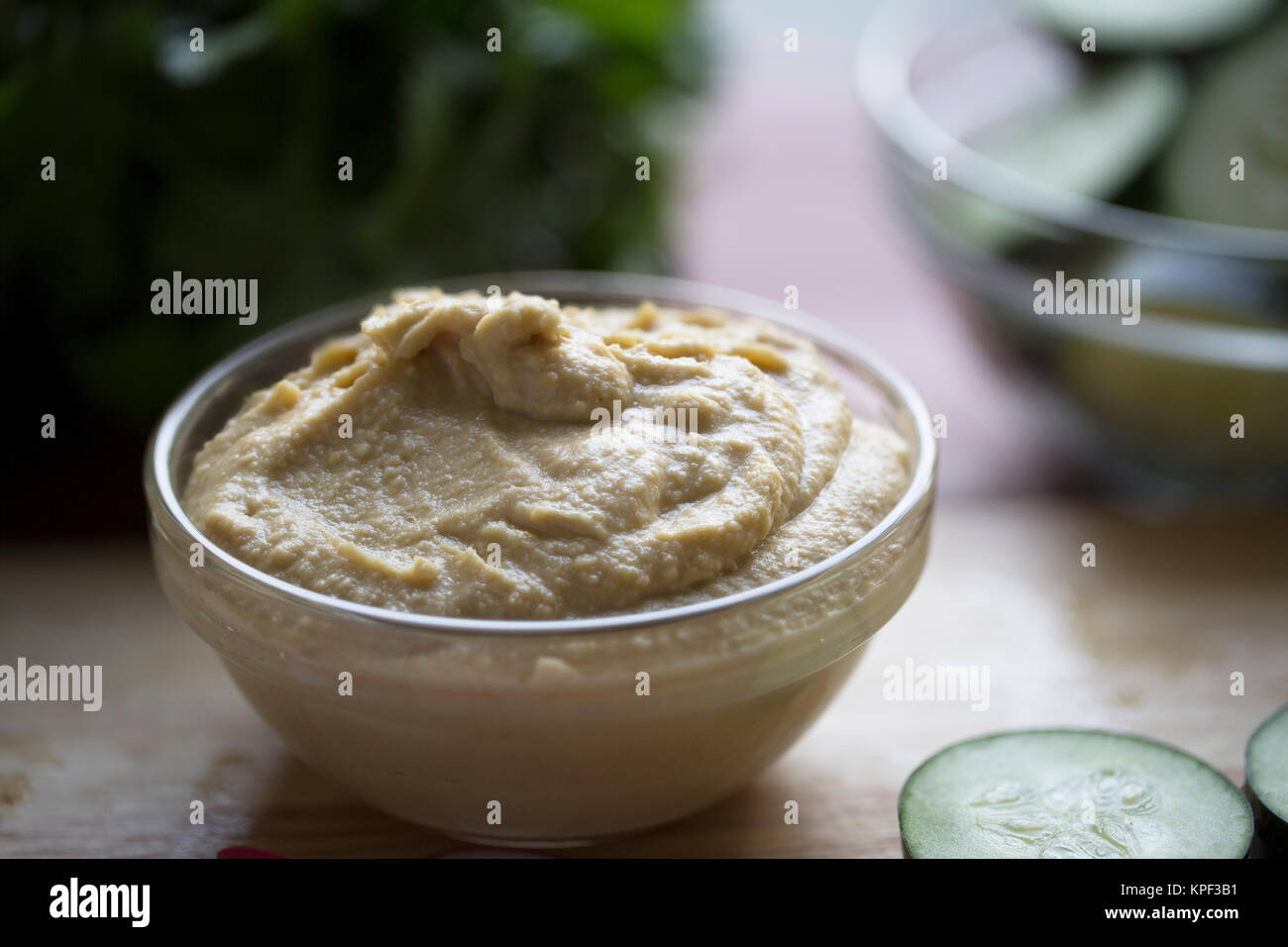 Bowl of Hummus Stock Photo - Alamy