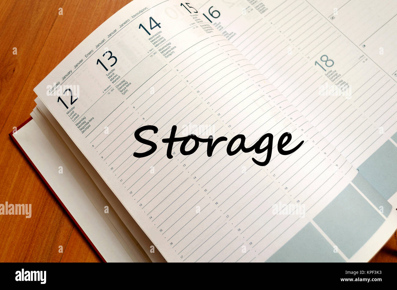 Storage write on notebook Stock Photo - Alamy