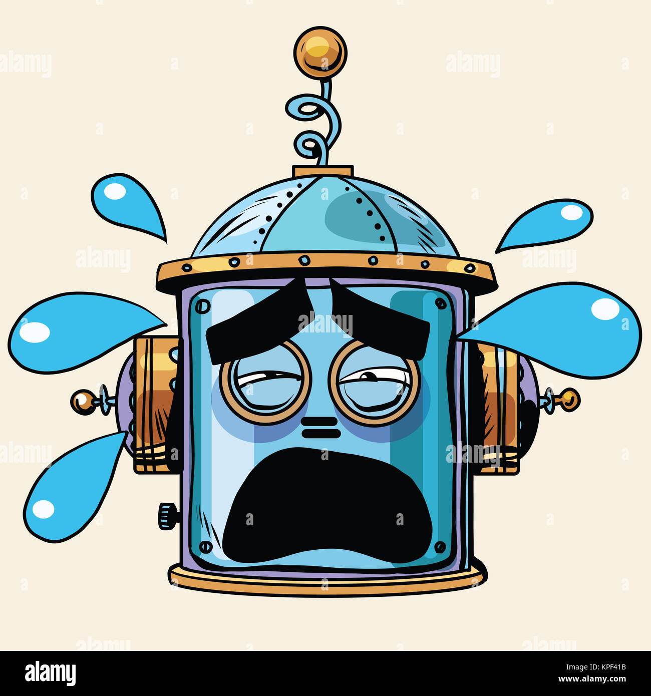 emoticon tears emoji robot head smiley emotion Stock Photo - Alamy emoticon tears emoji robot head smiley emotion Stock Photo - Alamy